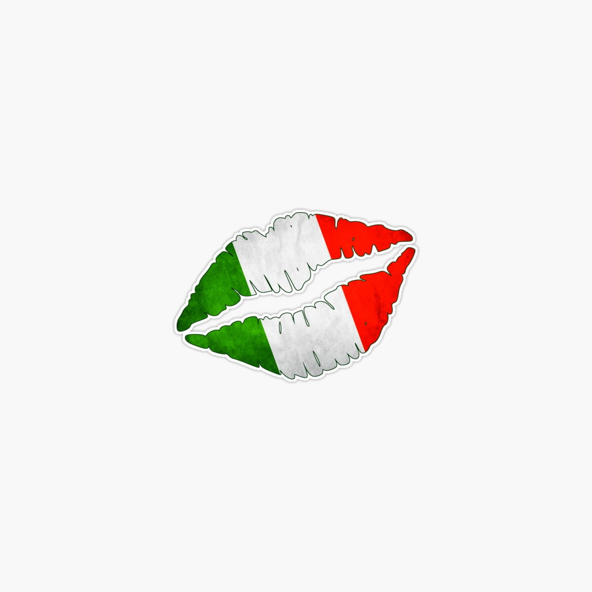 Onim Flag of Italy Lips Sticker - Walmart.com