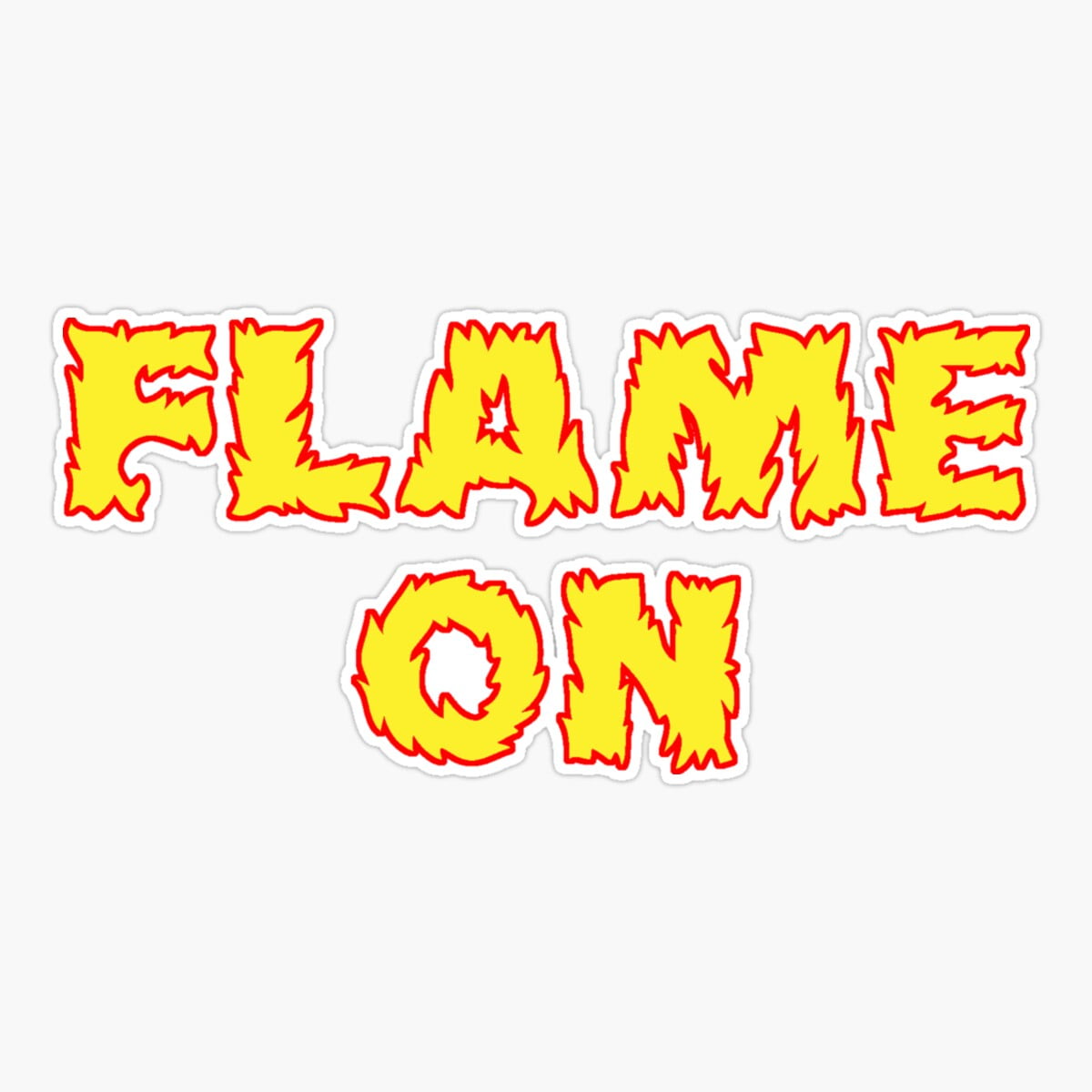 Onim Flame On! Sticker, Phone Decal Water Bottle Stickers Car Decals ...