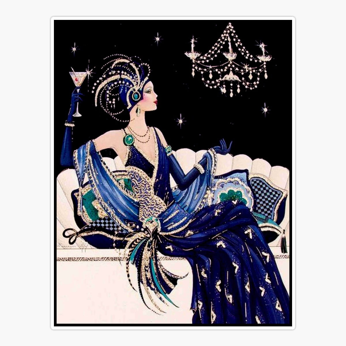 Onim Flapper : Vintage 1939 Fashion Magazine Advertising Print Sticker ...