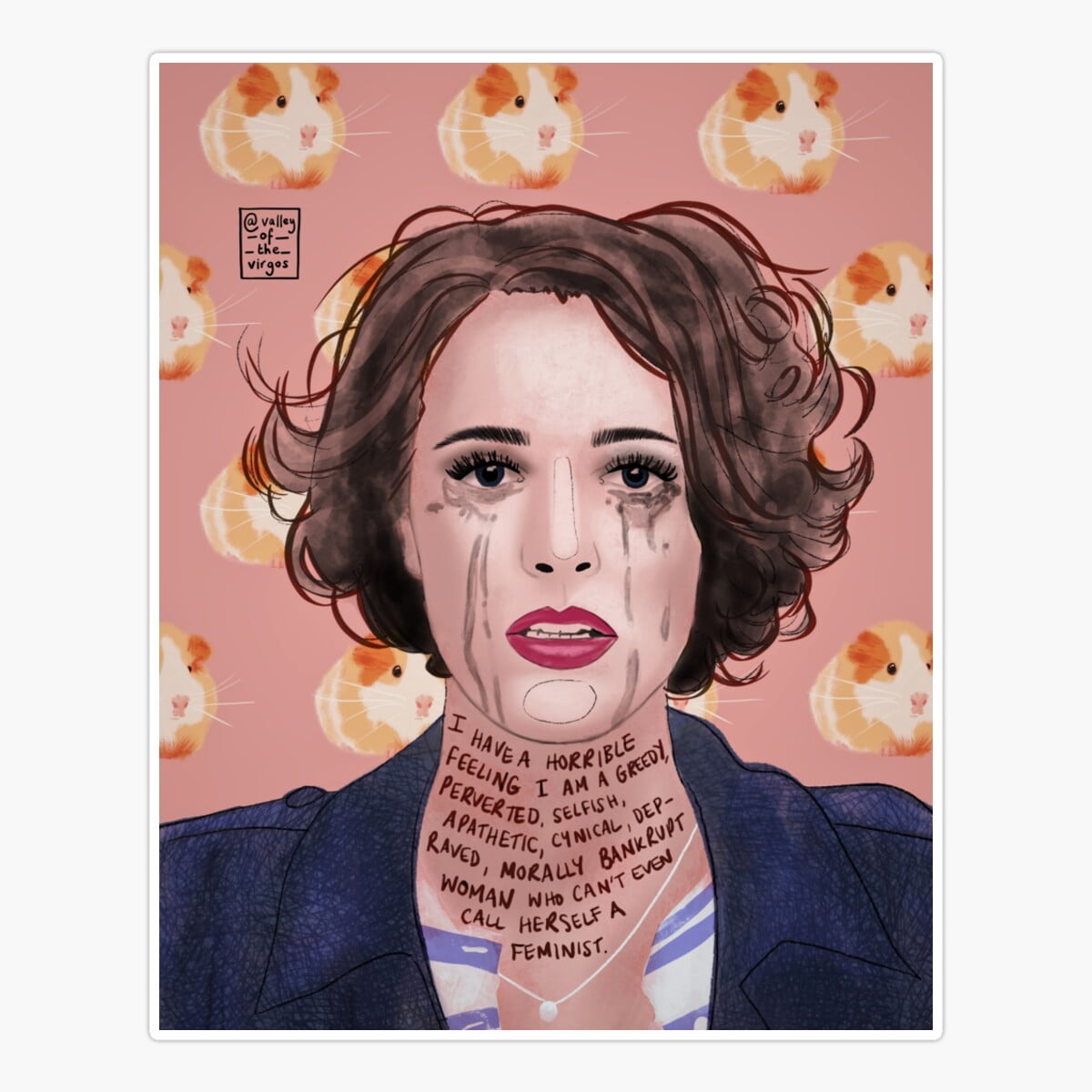 Onim Fleabag Sticker, Phone Decal Water Bottle Stickers Car Decals ...