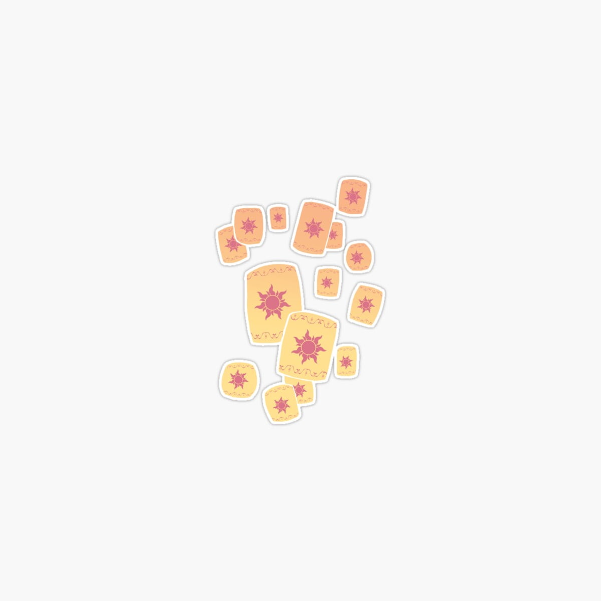 Onim Floating Lanterns Gleam Sticker, Phone Decal Water Bottle Stickers ...