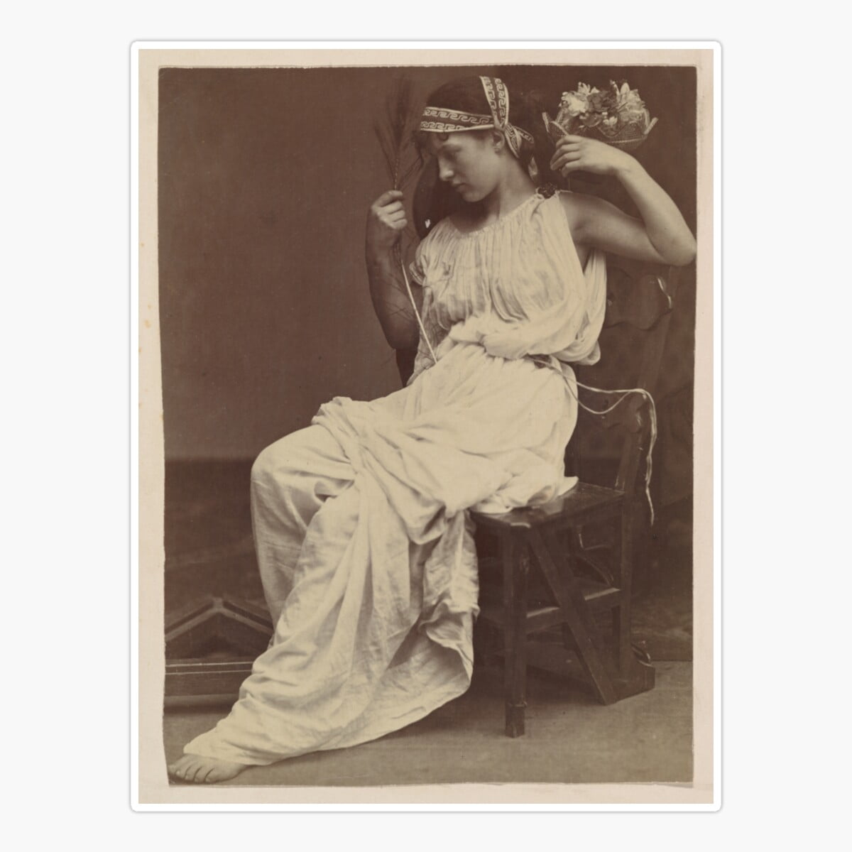 Onim Flora Contemplating Vanity Sticker, Phone Decal Water Bottle ...