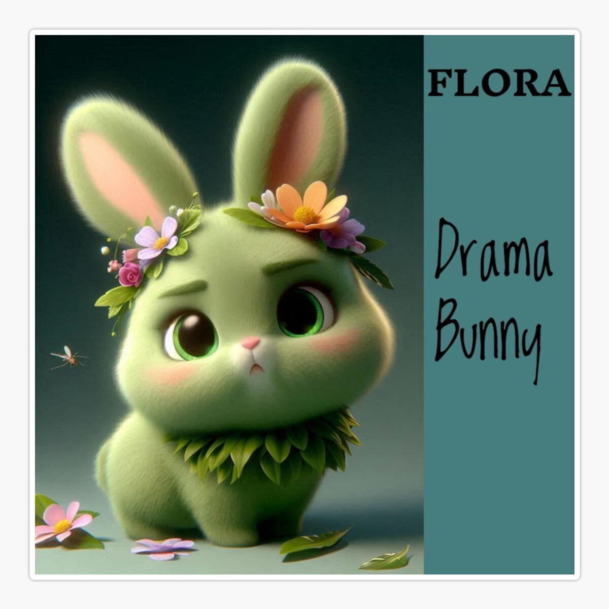 Onim Flora, The Drama Bunny Sticker, Phone Decal Water Bottle Stickers ...