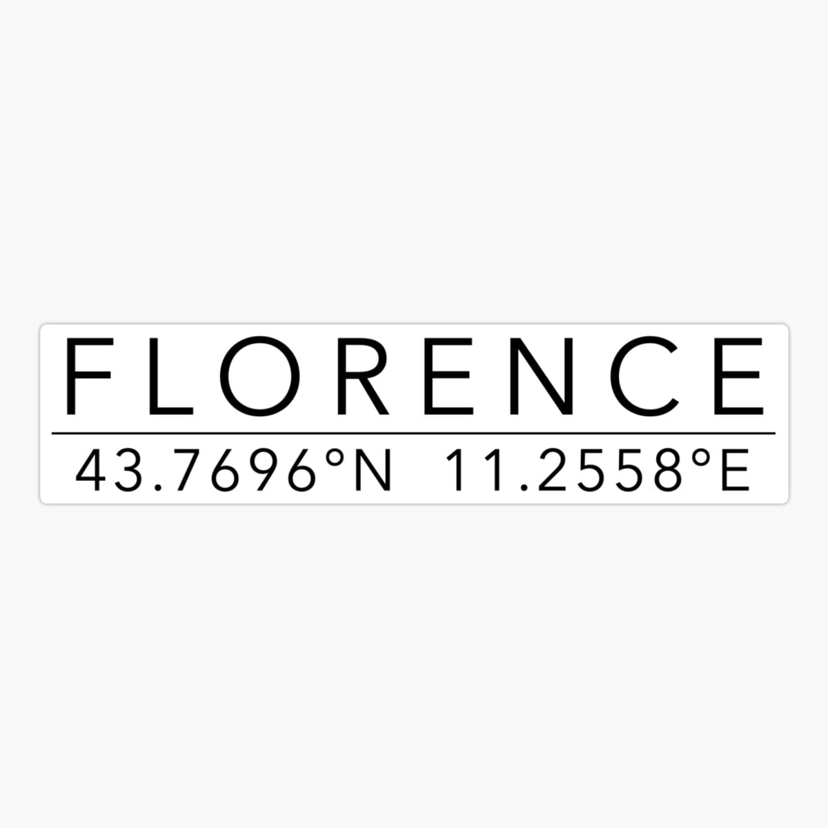 Onim Florence Sticker, Phone Decal Water Bottle Stickers Car Decals ...