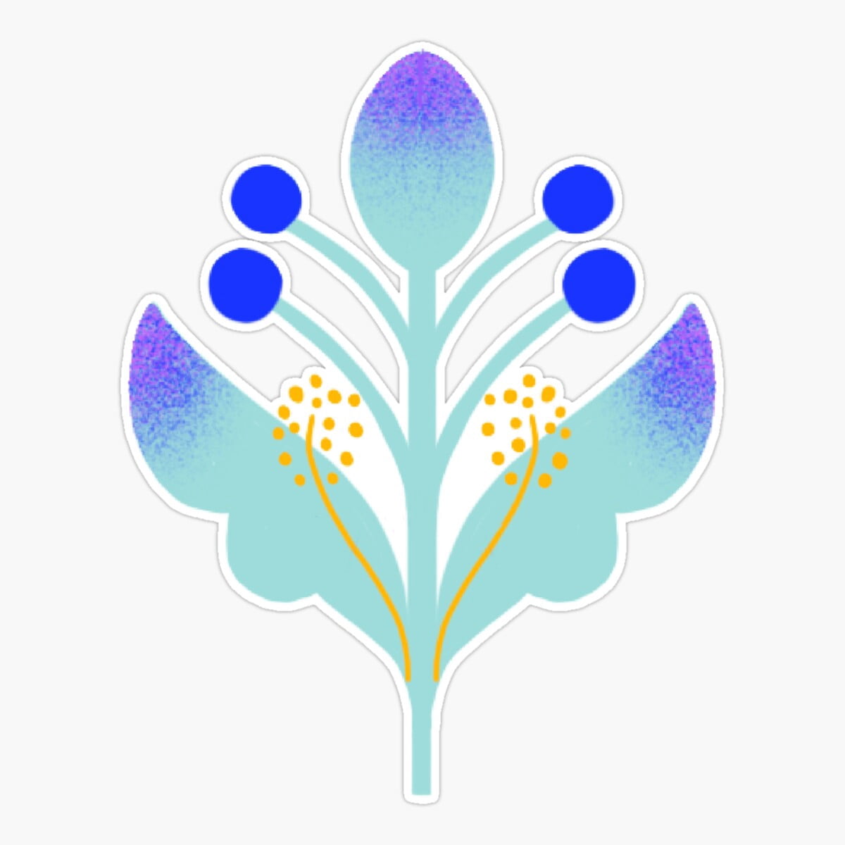 Onim Flower Button Sticker, Phone Decal Water Bottle Stickers Car ...