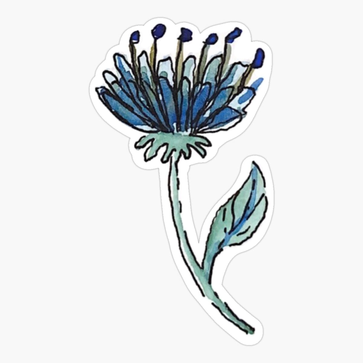 Onim Flower Field Sticker Sticker, Phone Decal Water Bottle Stickers Car Decals, Funny Birthday ...