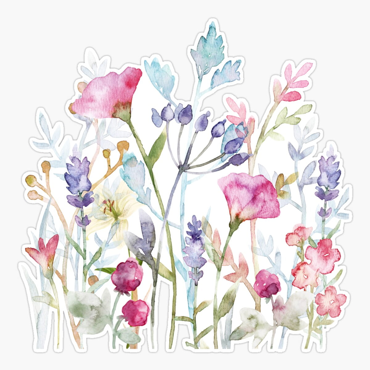 Onim Flower Garden Sticker, Phone Decal Water Bottle Stickers Car ...