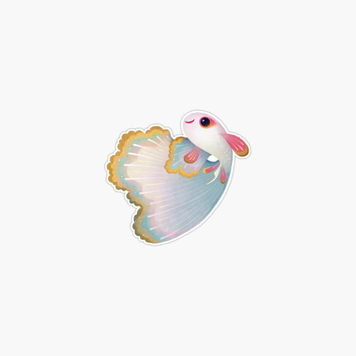 Onim Flower guppy Sticker - Walmart.com