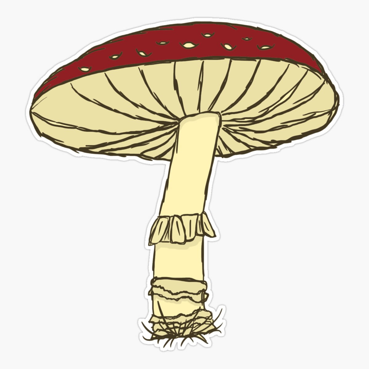 Onim Fly Agaric Toadstool Sticker, Phone Decal Water Bottle Stickers ...