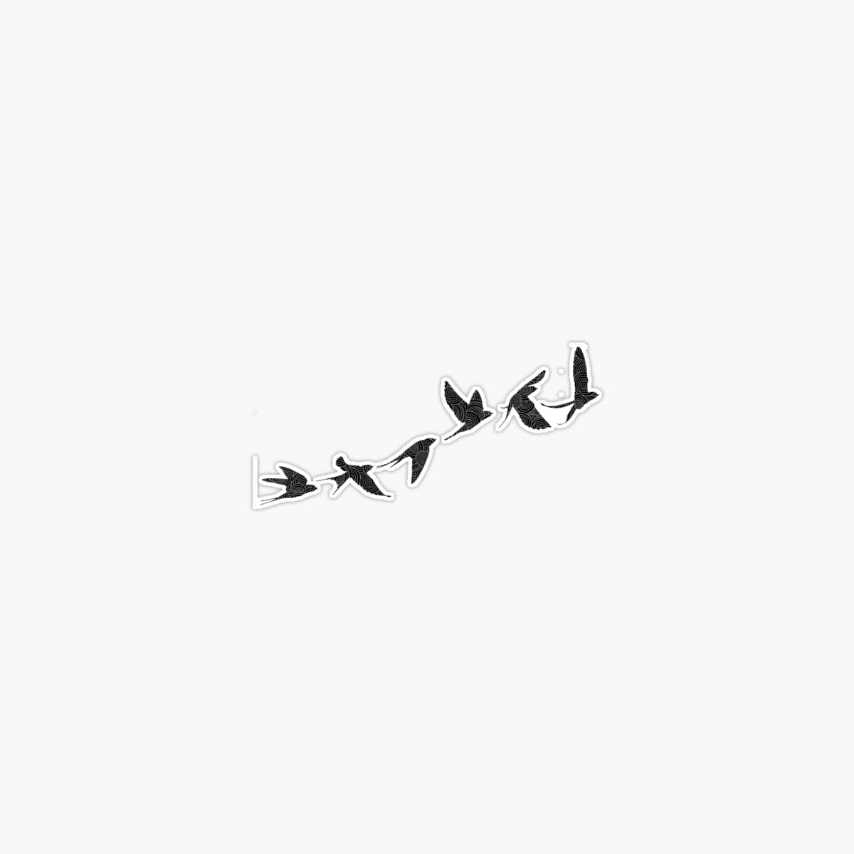 Onim Flying Swallow Sticker, Phone Decal Water Bottle Stickers Car ...
