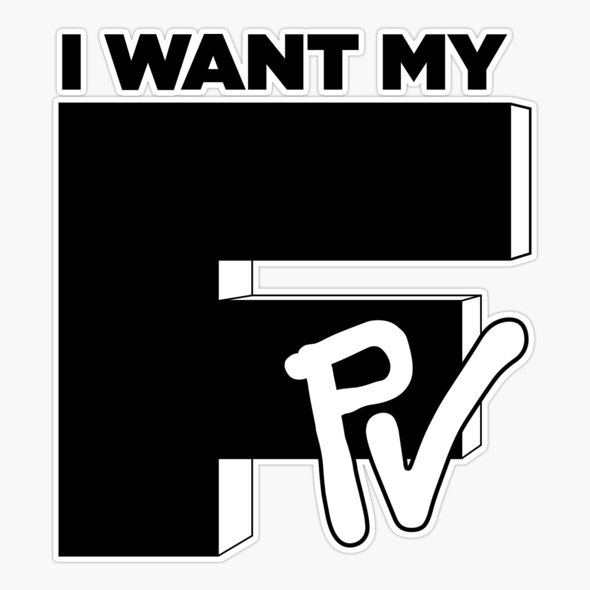 Onim Flyte Club I Want My Fpv Positive Print Sticker, Phone Decal Water ...
