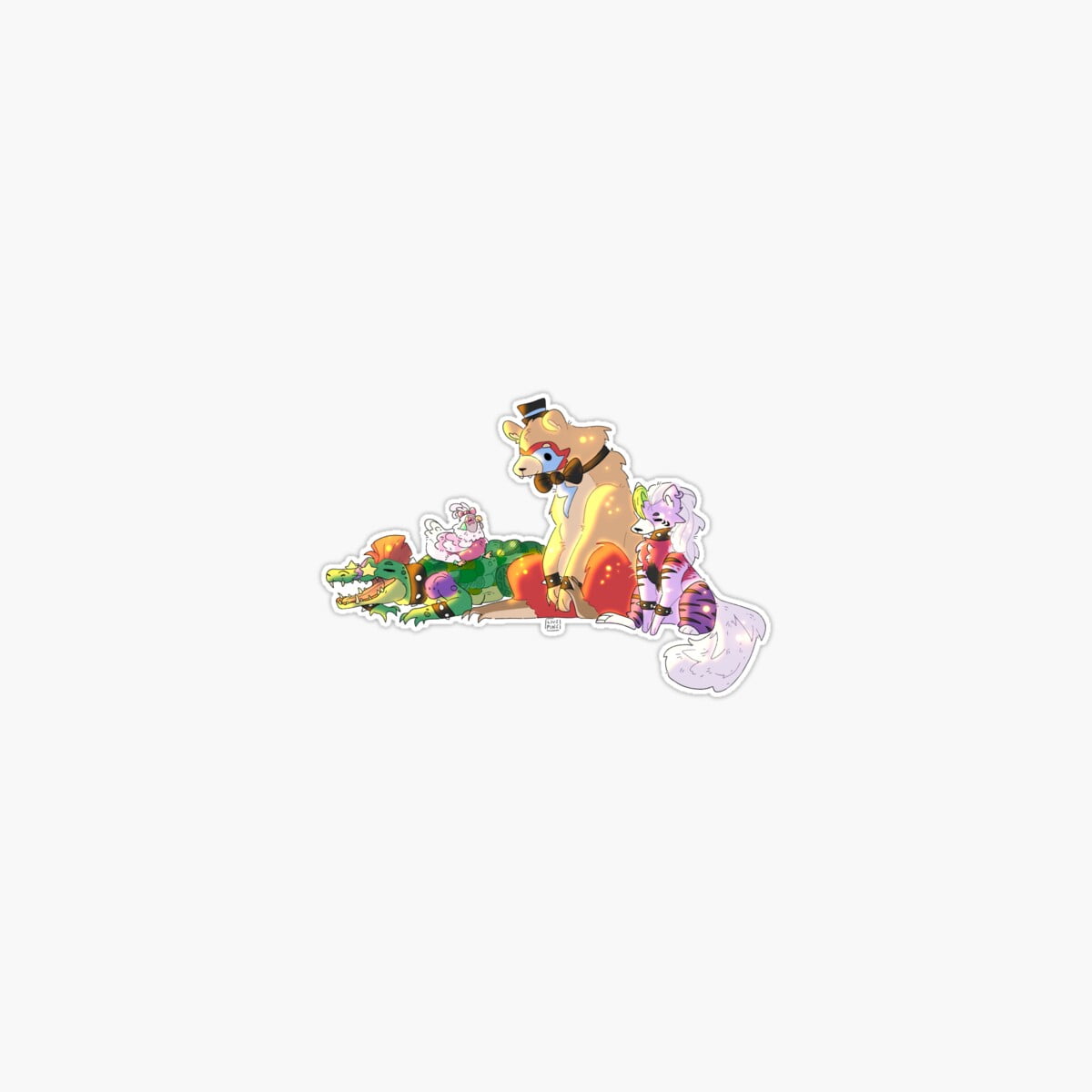 Onim Fnaf Sb Crew Sticker, Phone Decal Water Bottle Stickers Car Decals ...