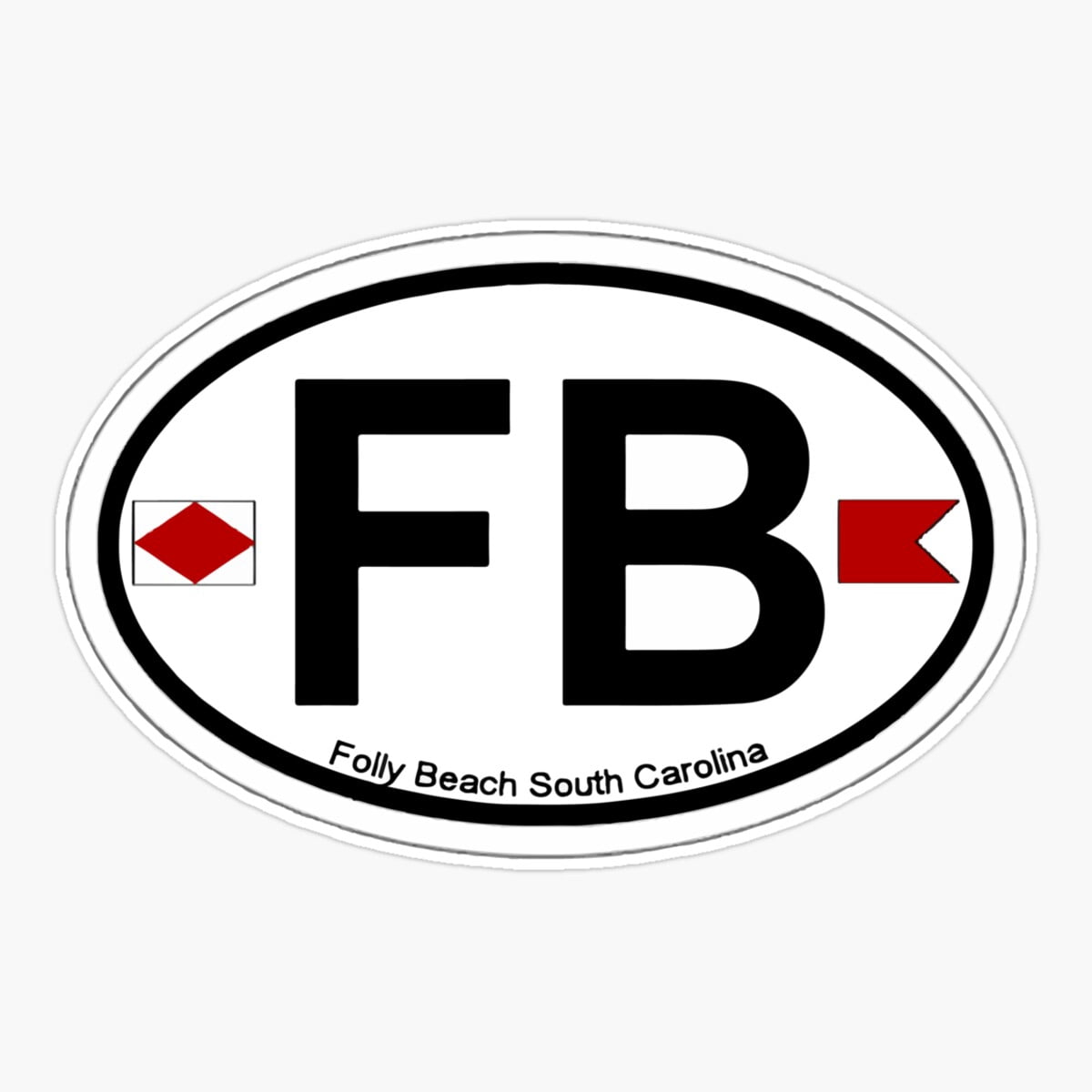 Onim Folly Beach - South Carolina. Sticker, Phone Decal Water Bottle ...