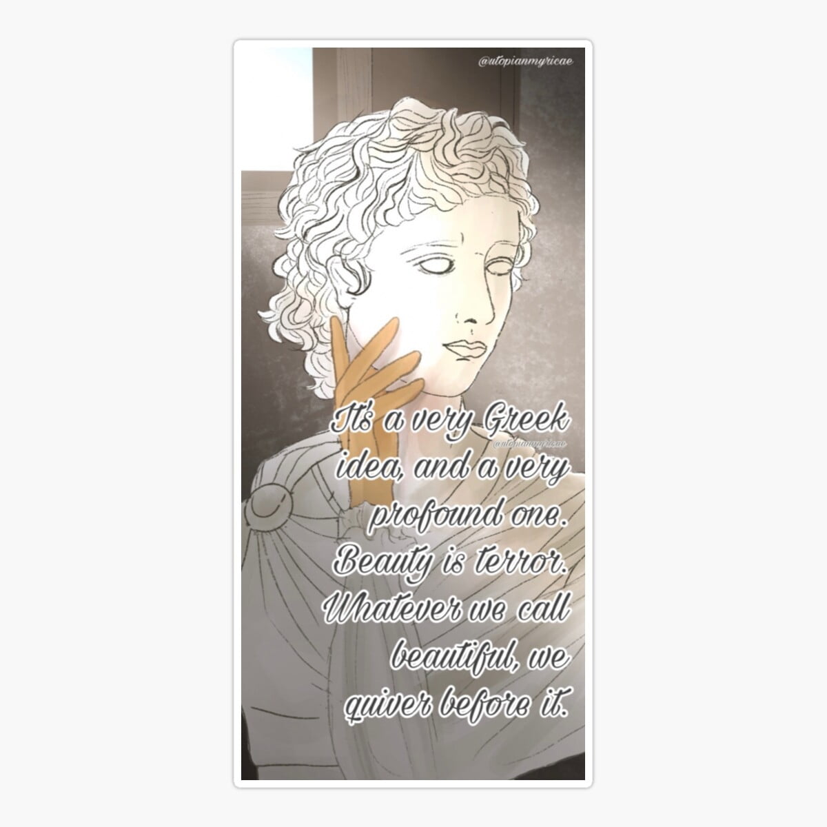 Onim For All The Dark Academia Lovers Sticker, Phone Decal Water Bottle Stickers Car Decals ...