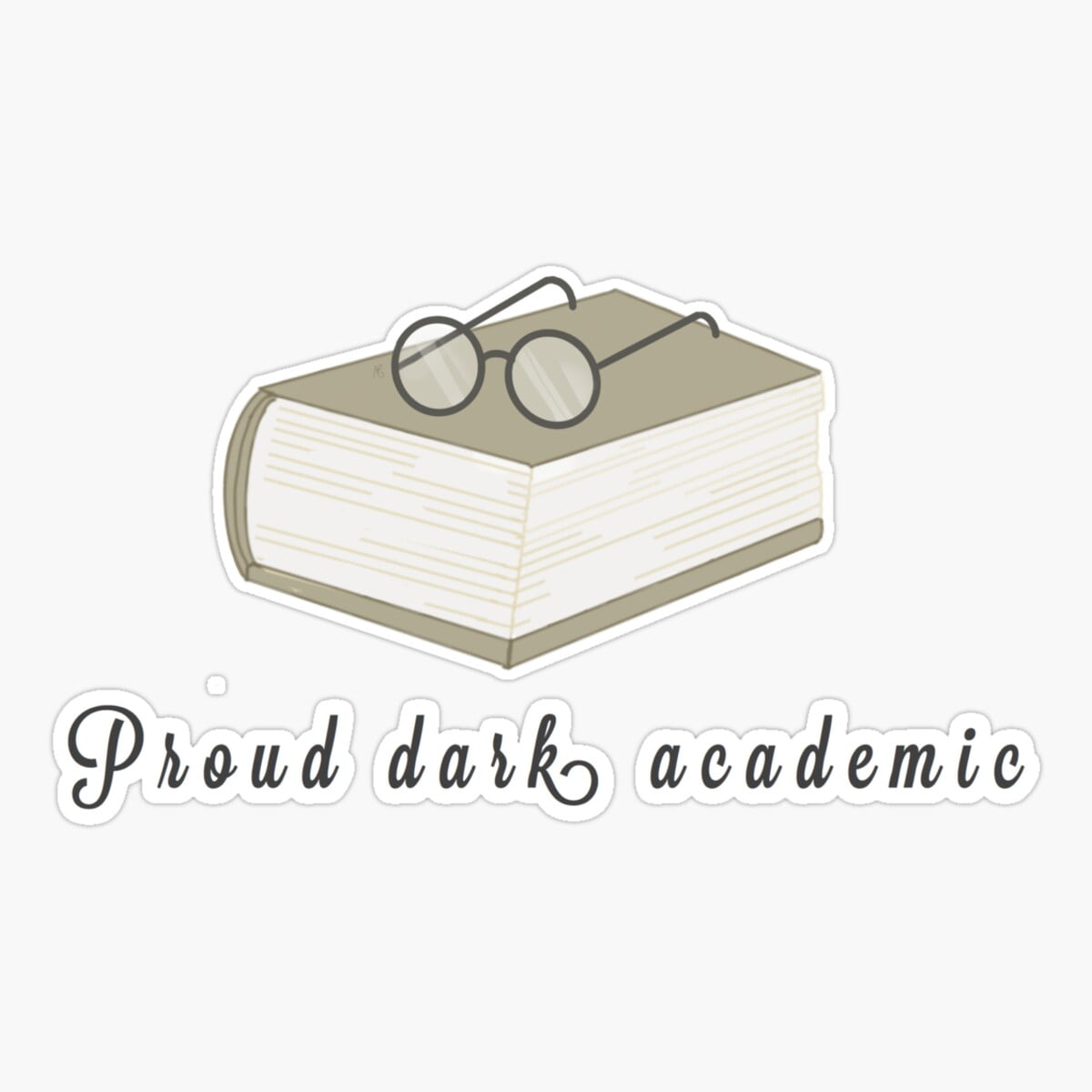 Onim For All The Dark Academia Lovers Sticker, Phone Decal Water Bottle ...