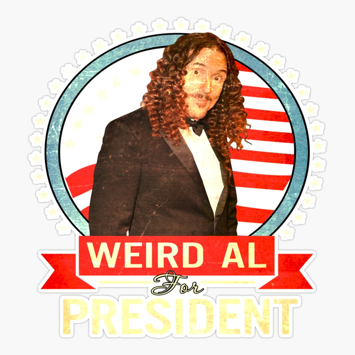 Onim For Mens Womens Weird Al For President Gifts For Fan Sticker ...
