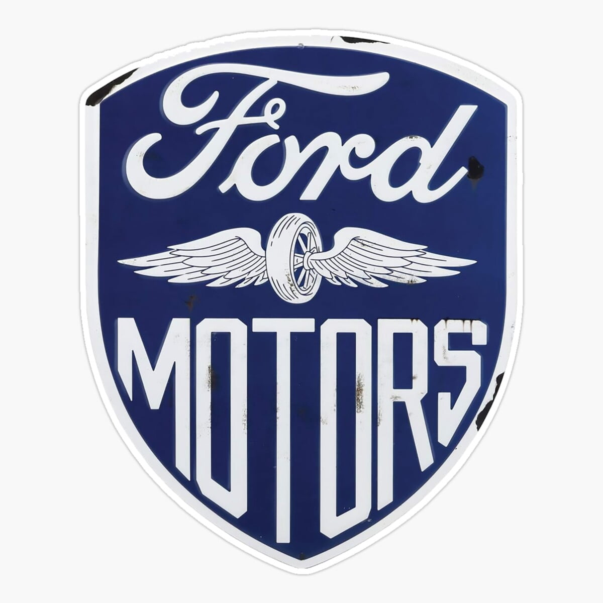 Onim Ford Motors Vintage Sign From A Real Sign Sticker, Phone Decal ...