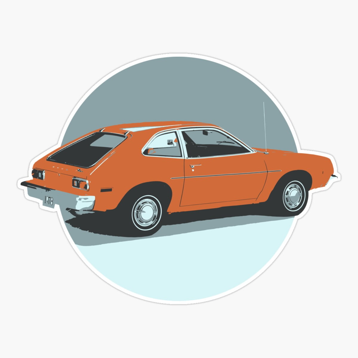 Onim Ford Pinto Vintage Car Sticker, Phone Decal Water Bottle Stickers ...