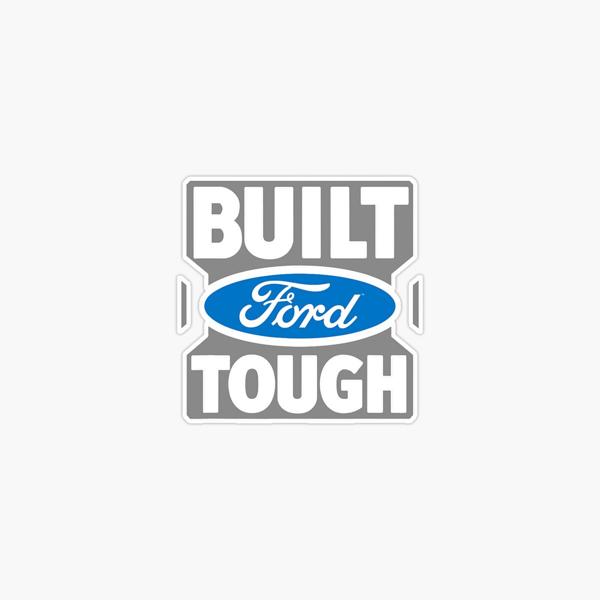 Onim Ford Trucks Built Ford Tough Sticker, Phone Decal Water Bottle ...