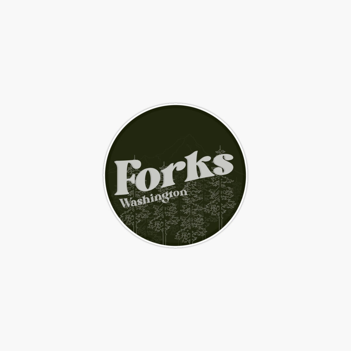 Onim Forks Washington Twilight Stamp Sticker, Phone Decal Water Bottle ...