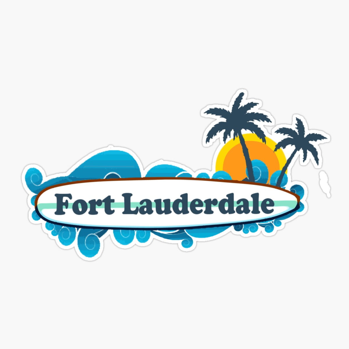 Onim Fort Lauderdale. Sticker, Phone Decal Water Bottle Stickers Car ...