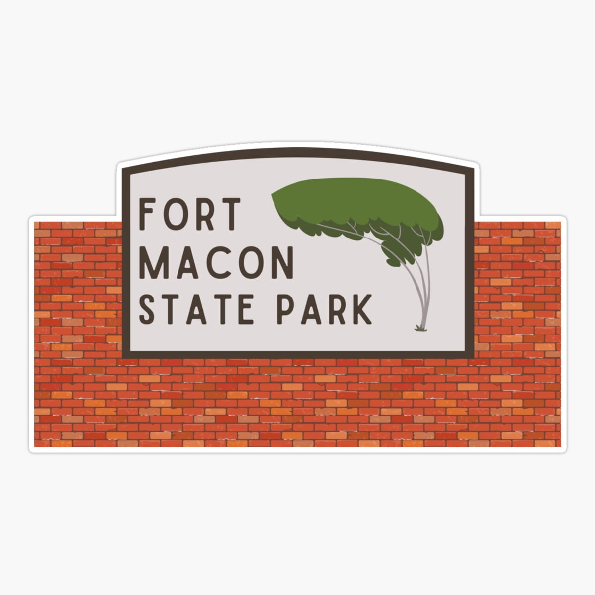 Onim Fort Macon State Park North Carolina Sticker, Phone Decal Water ...