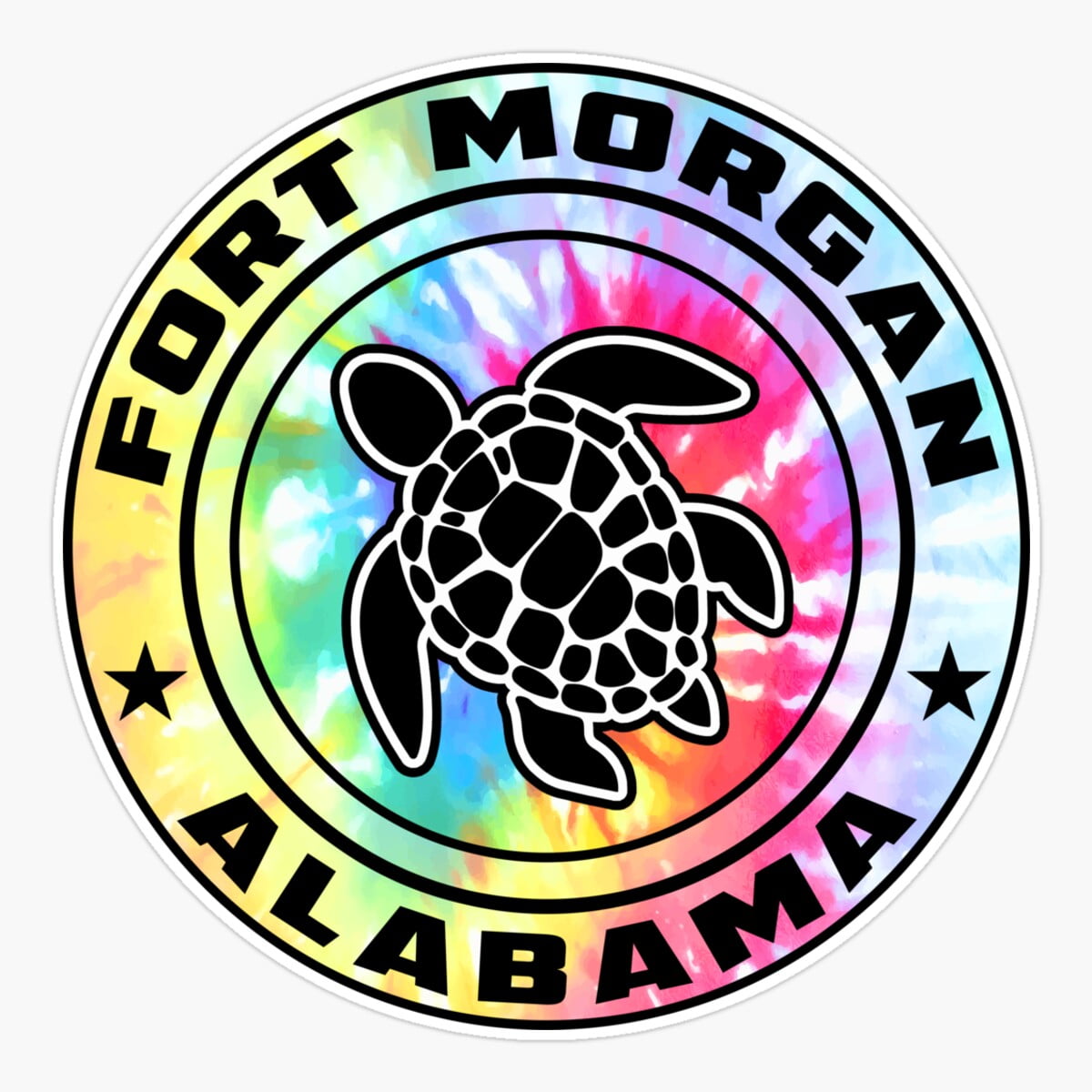 Onim Fort Morgan Alabama Sea Turtle Al Sticker, Phone Decal Water ...