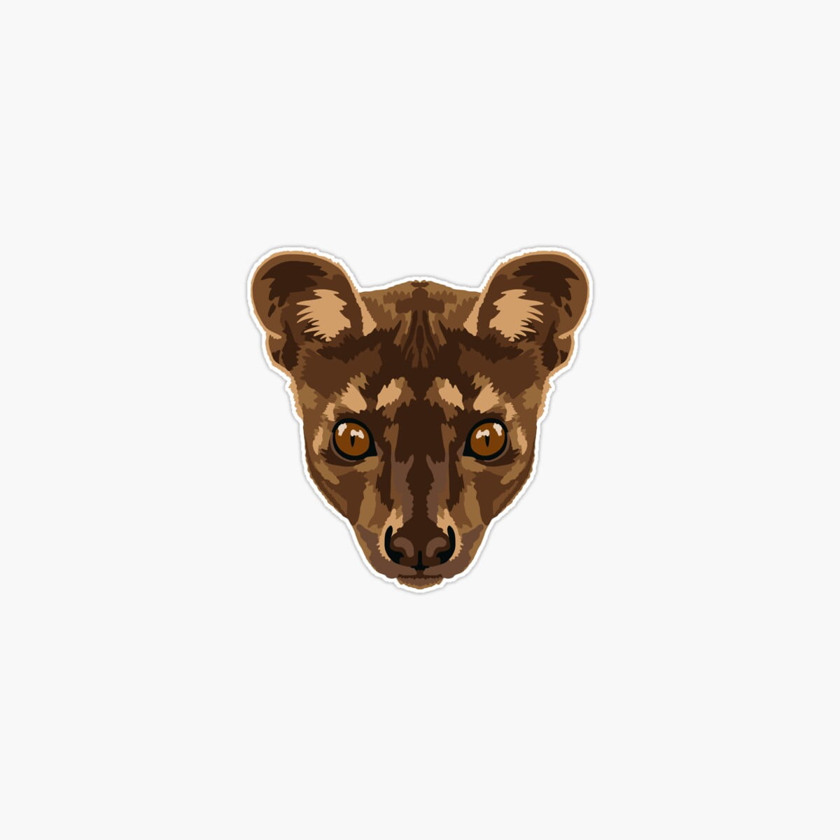 Onim Fossa Face Sticker, Phone Decal Water Bottle Stickers Car Decals ...