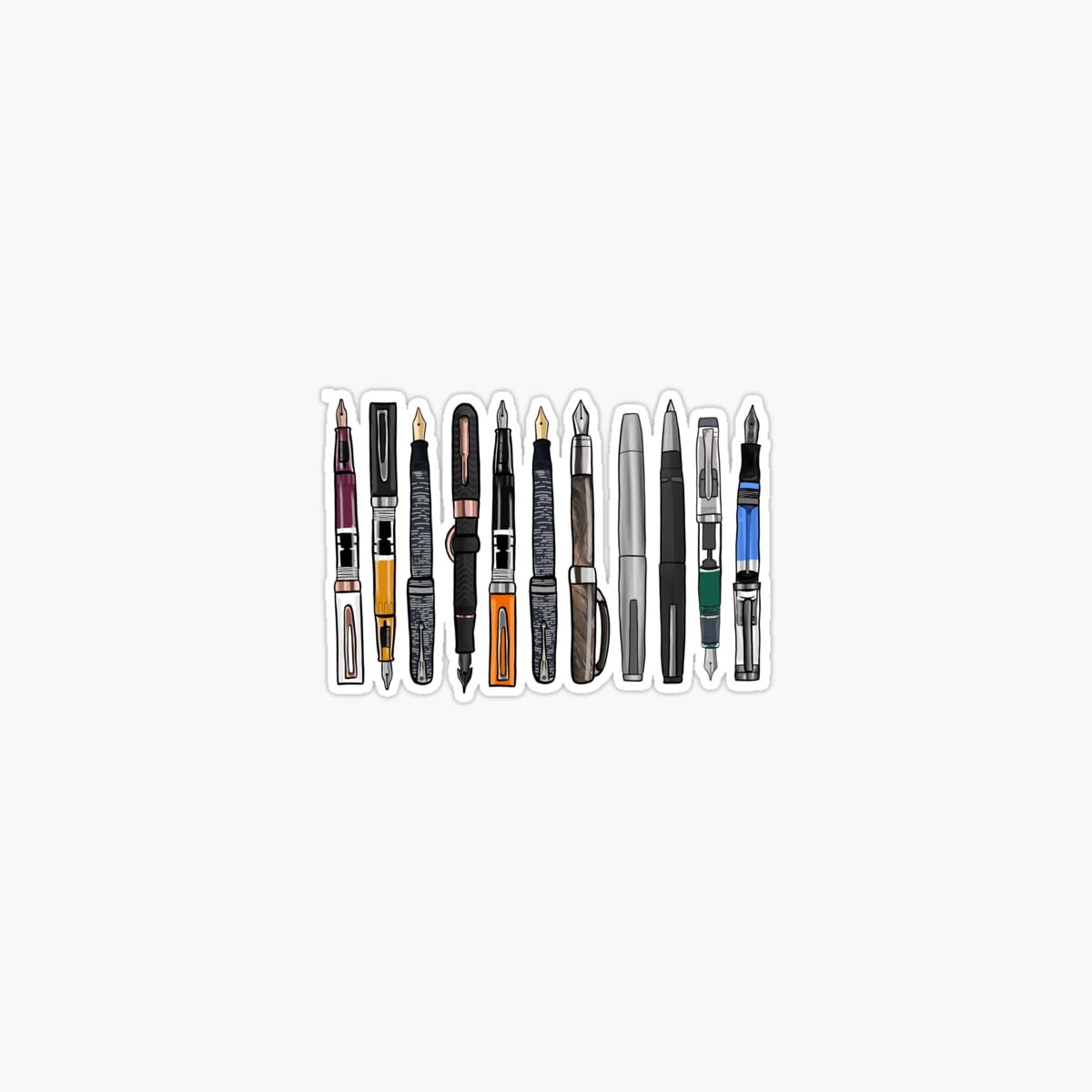 Onim Fountain Pen Collection Lamy Twsbi Parker Visconti Pilot Sticker ...