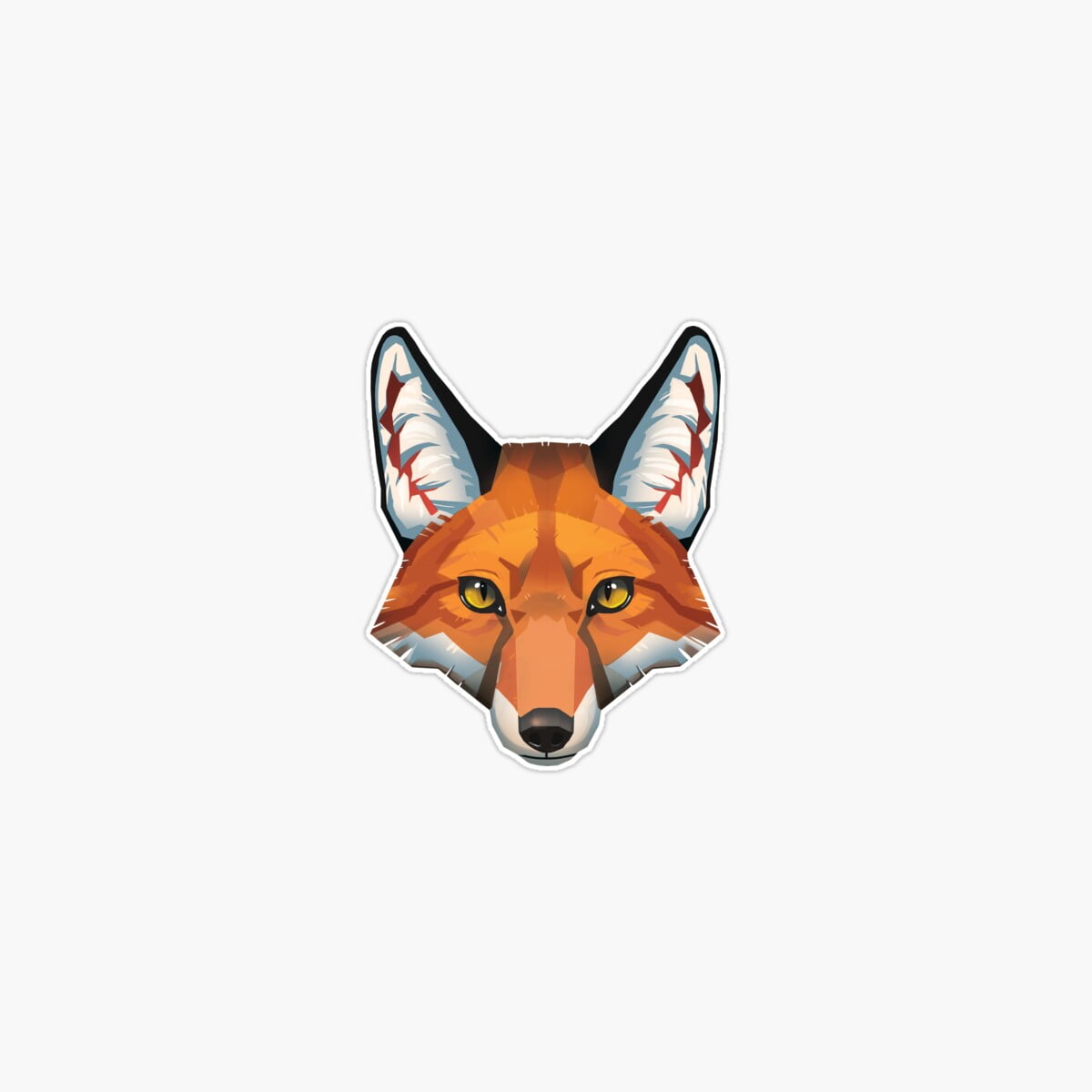 Onim Fox Face Sticker, Phone Decal Water Bottle Stickers Car Decals ...
