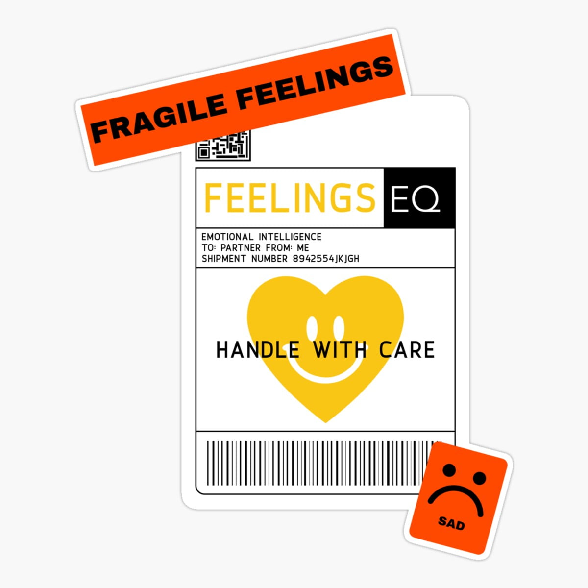 Onim Fragile Feelings Sticker, Phone Decal Water Bottle Stickers Car ...