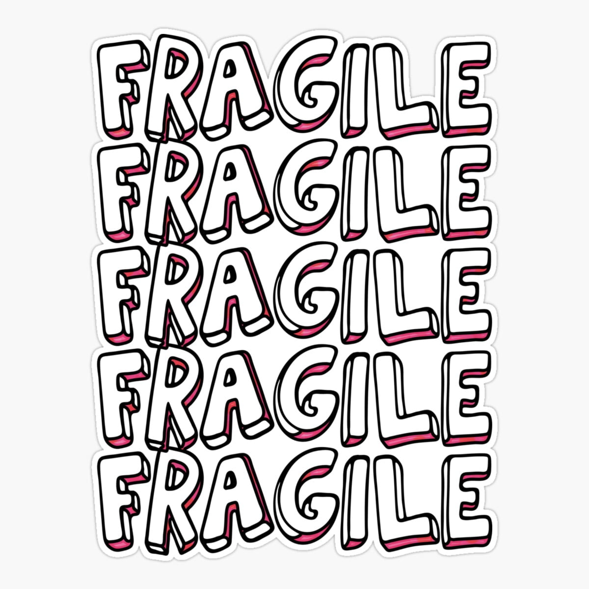 Onim Fragile Sticker, Phone Decal Water Bottle Stickers Car Decals ...