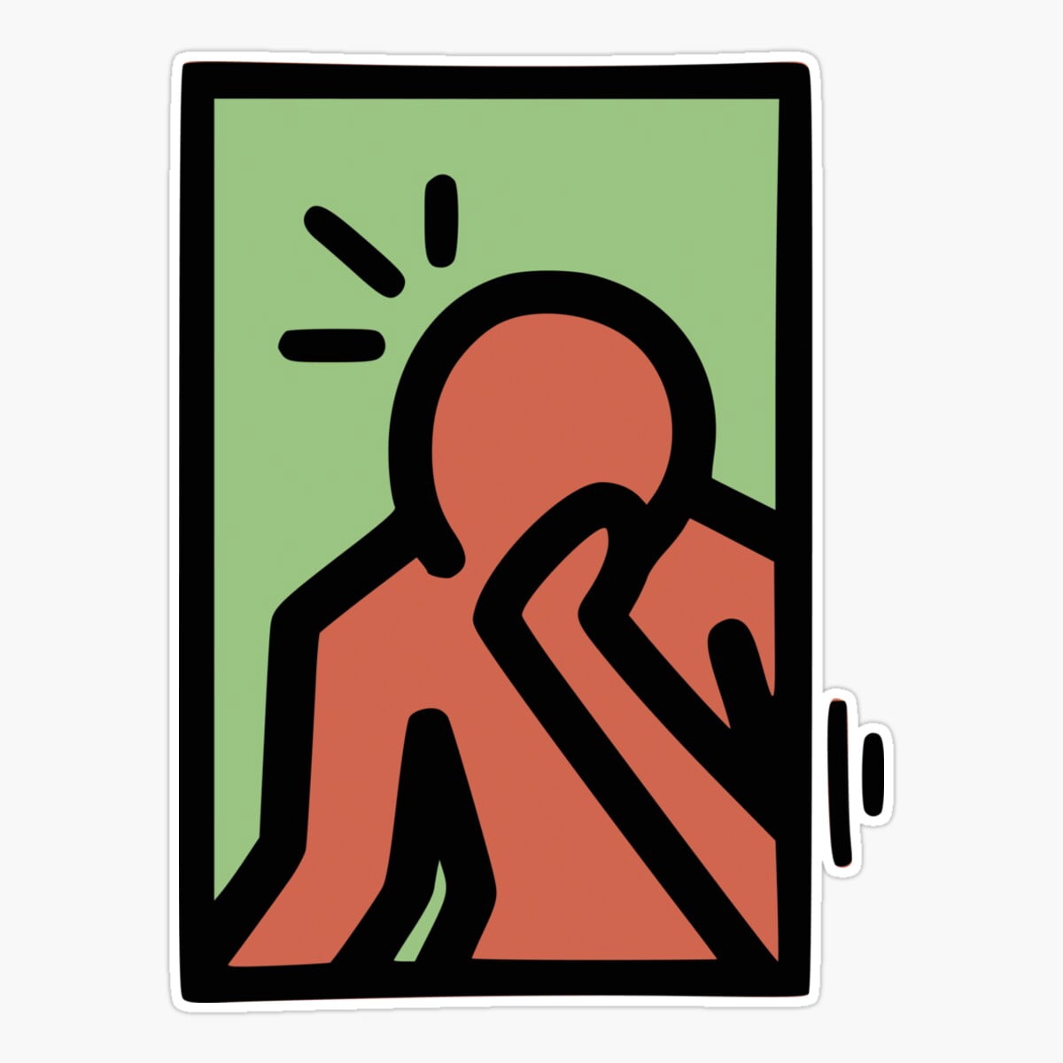 Onim Frank Ocean Blonde Pose Haring Inspired Sticker, Phone Decal Water ...