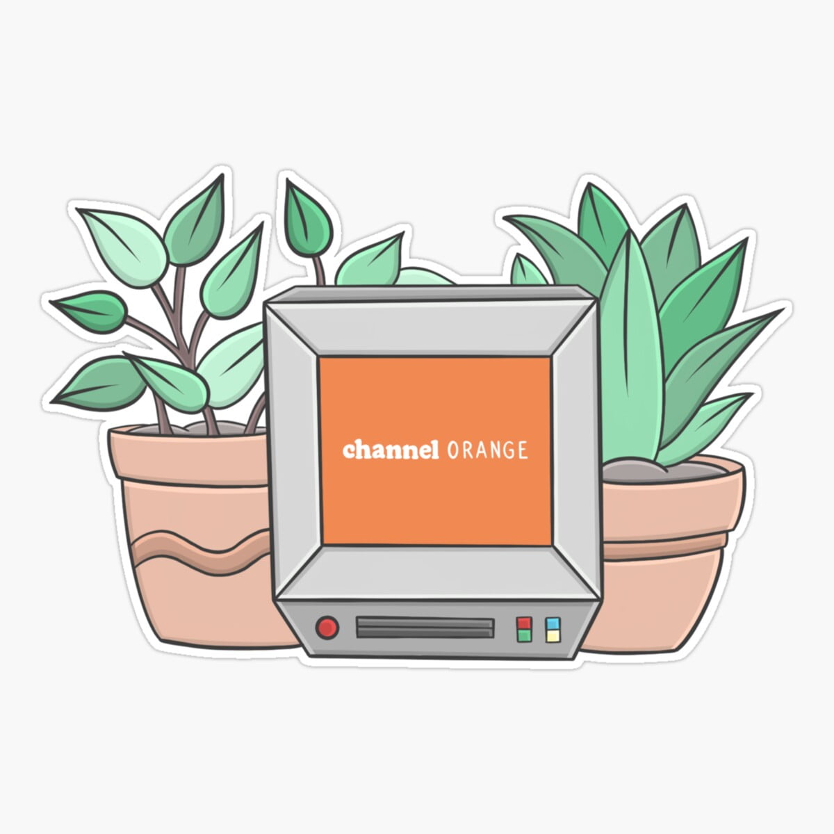 Onim Frank Ocean Channel Orange Tv Sticker, Phone Decal Water Bottle ...