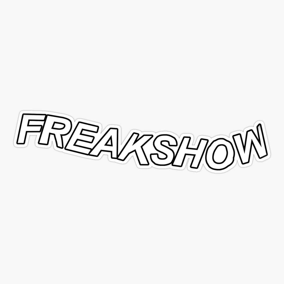 Onim Freak Show Black Aesthetic Design Sticker, Phone Decal Water ...