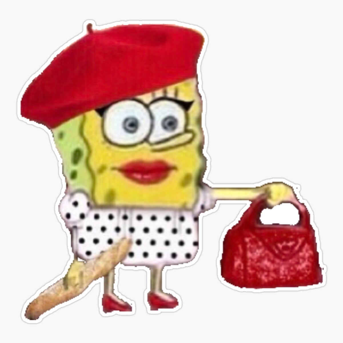 Onim French Spongebob Meme Sticker, Phone Decal Water Bottle Stickers ...