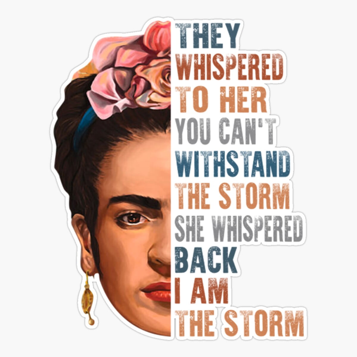 Onim Frida Kahlo Sticker, Phone Decal Water Bottle Stickers Car Decals ...