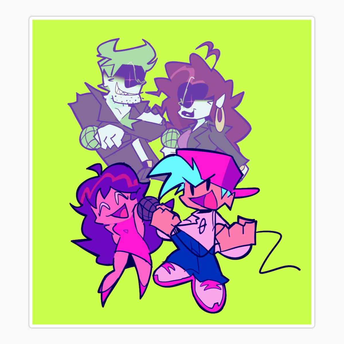 Onim Friday Night Funkin' (Fnf) T-Shirt Poster Sticker, Phone Decal ...