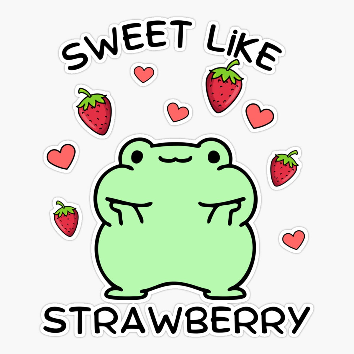 Onim Frog Aesthetic Funny Frog Pun Cottagecore Cottage Core Strawberry ...