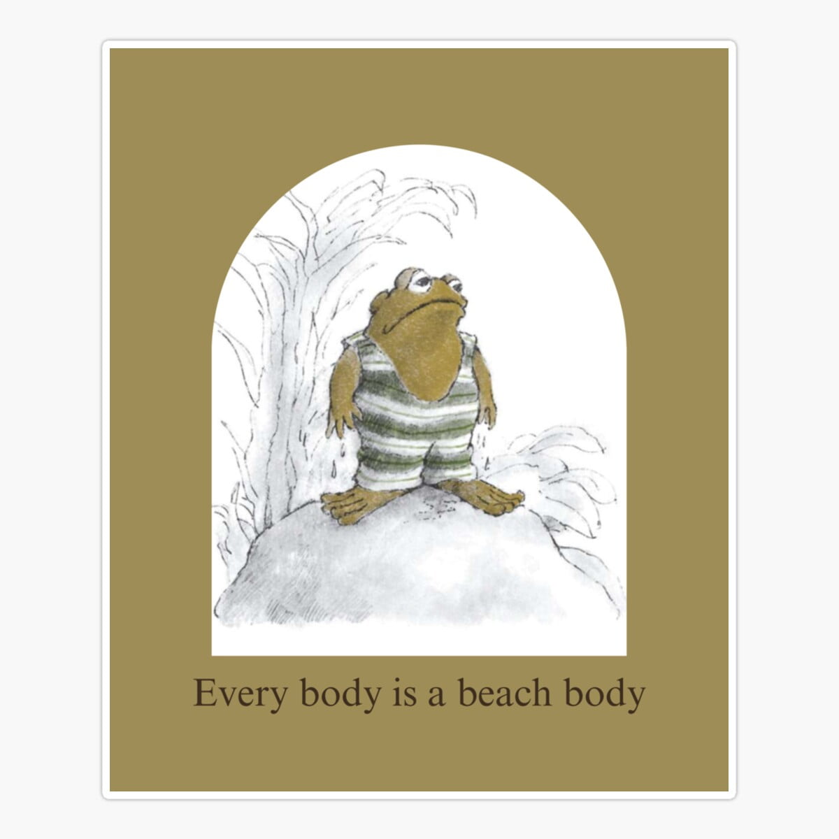 Onim Frog And Toad Beach Body Sticker, Phone Decal Water Bottle ...