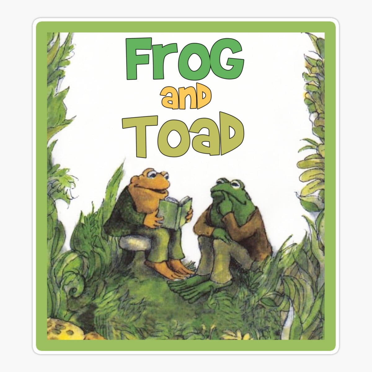 Onim Frog And Toad Book Sticker, Phone Decal Water Bottle Stickers Car ...