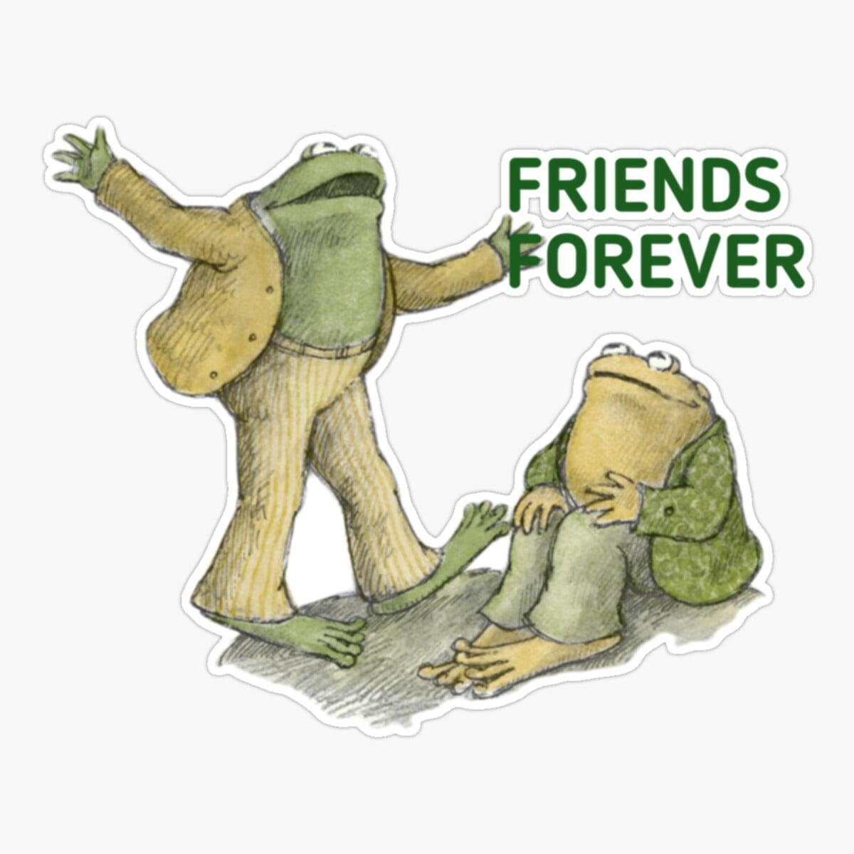 Onim Frog And Toad Cute Sticker, Phone Decal Water Bottle Stickers Car ...