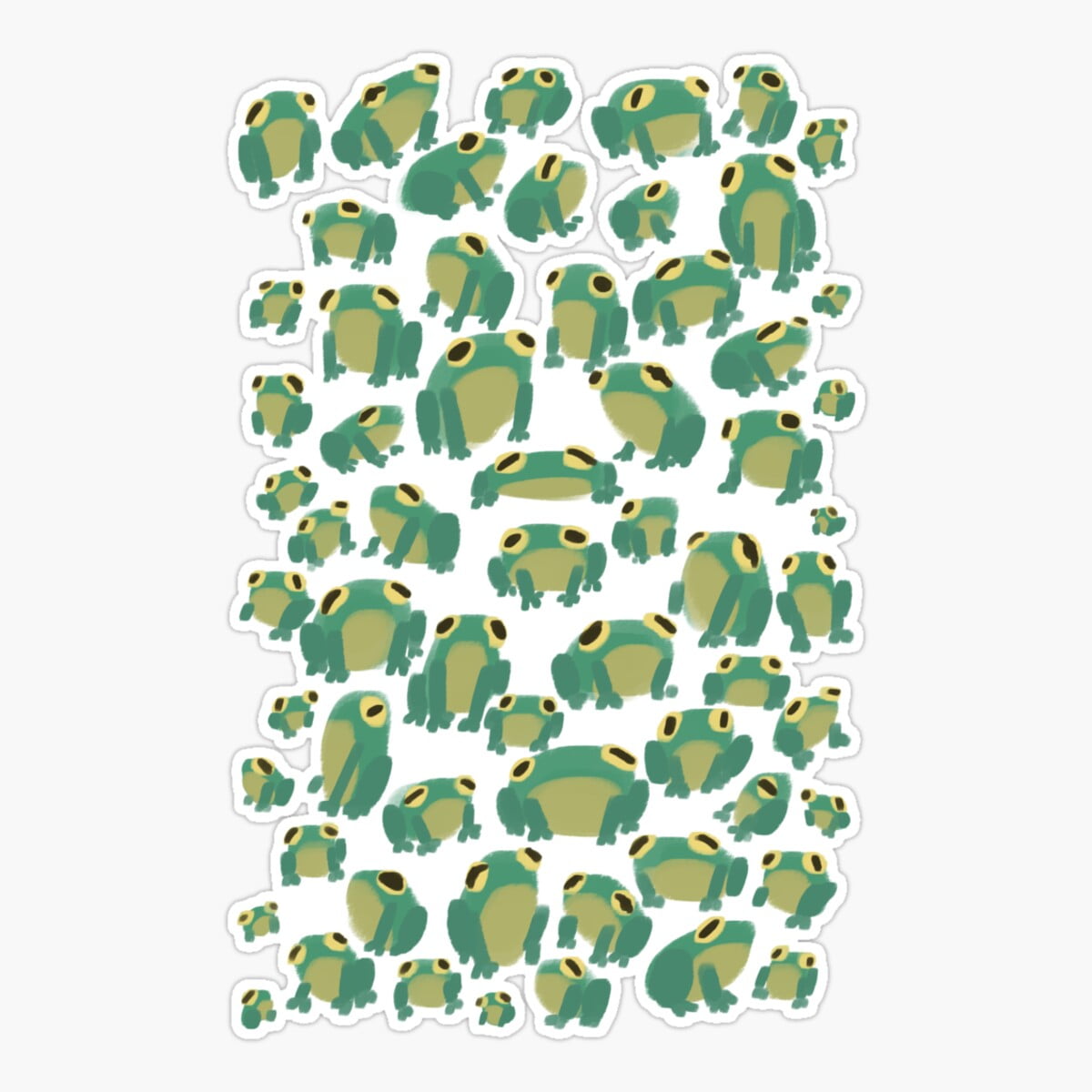 Onim Frog Blobs Sticker, Phone Decal Water Bottle Stickers Car Decals ...