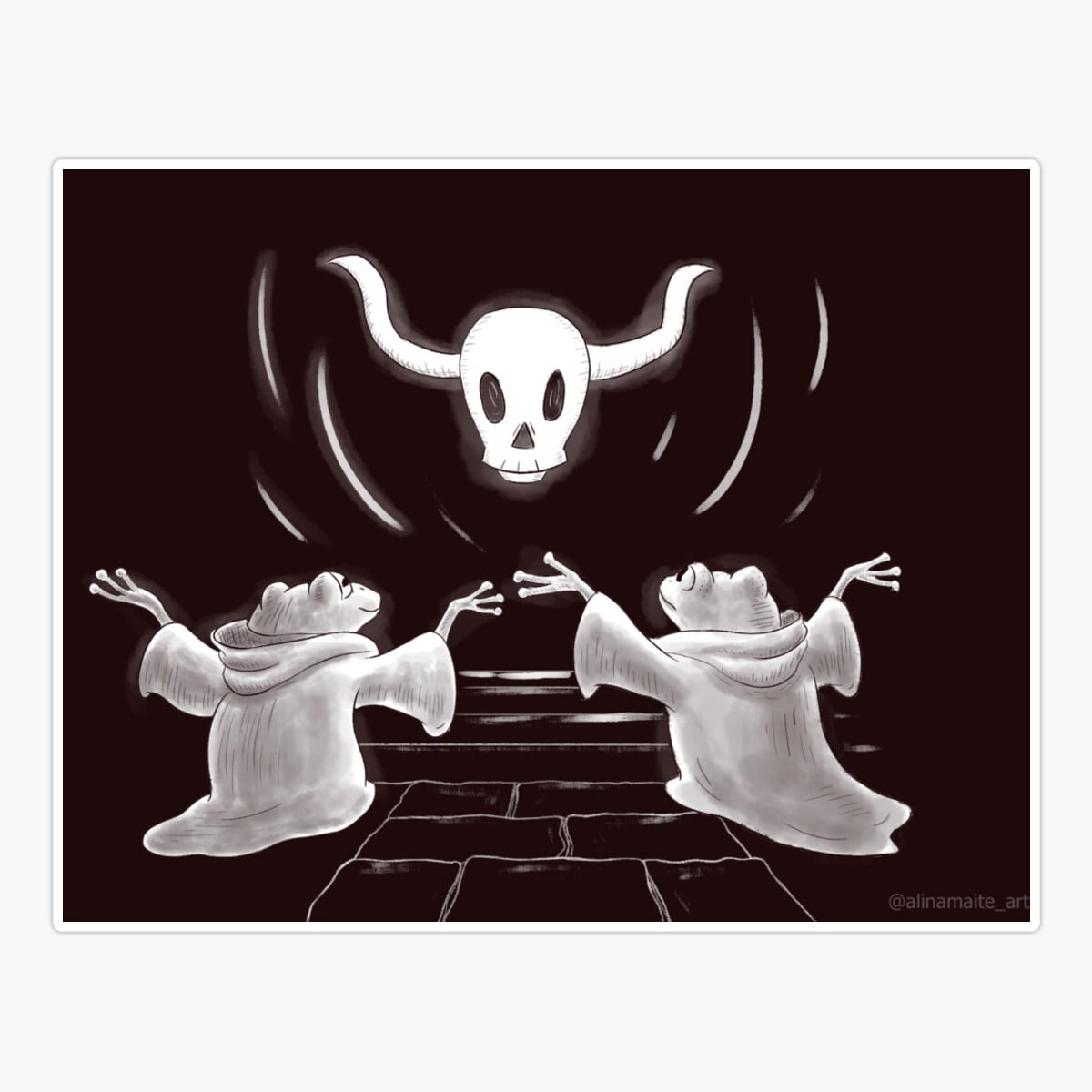 Onim Frog Cult Sticker, Phone Decal Water Bottle Stickers Car Decals ...