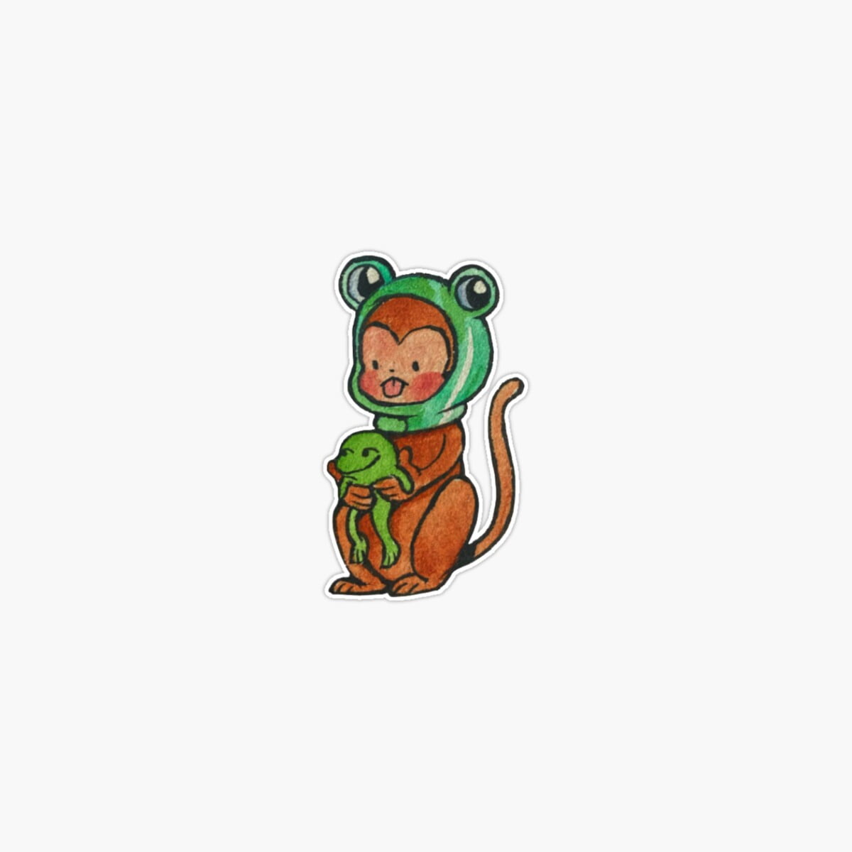 Onim Frog Monkey Sticker - Walmart.com