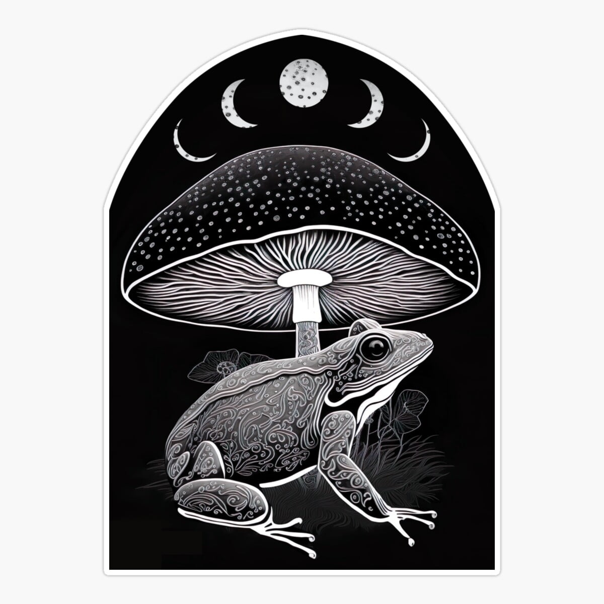 Onim Frog Under Mushroom Dark Academia Cottagecore Aesthetic Goth ...