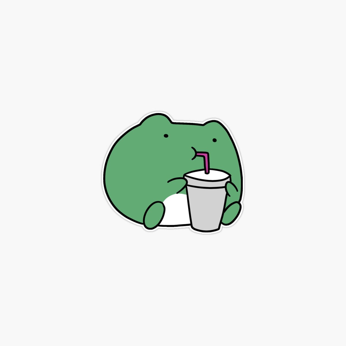 Onim Frog with a Drink Sticker - Walmart.com