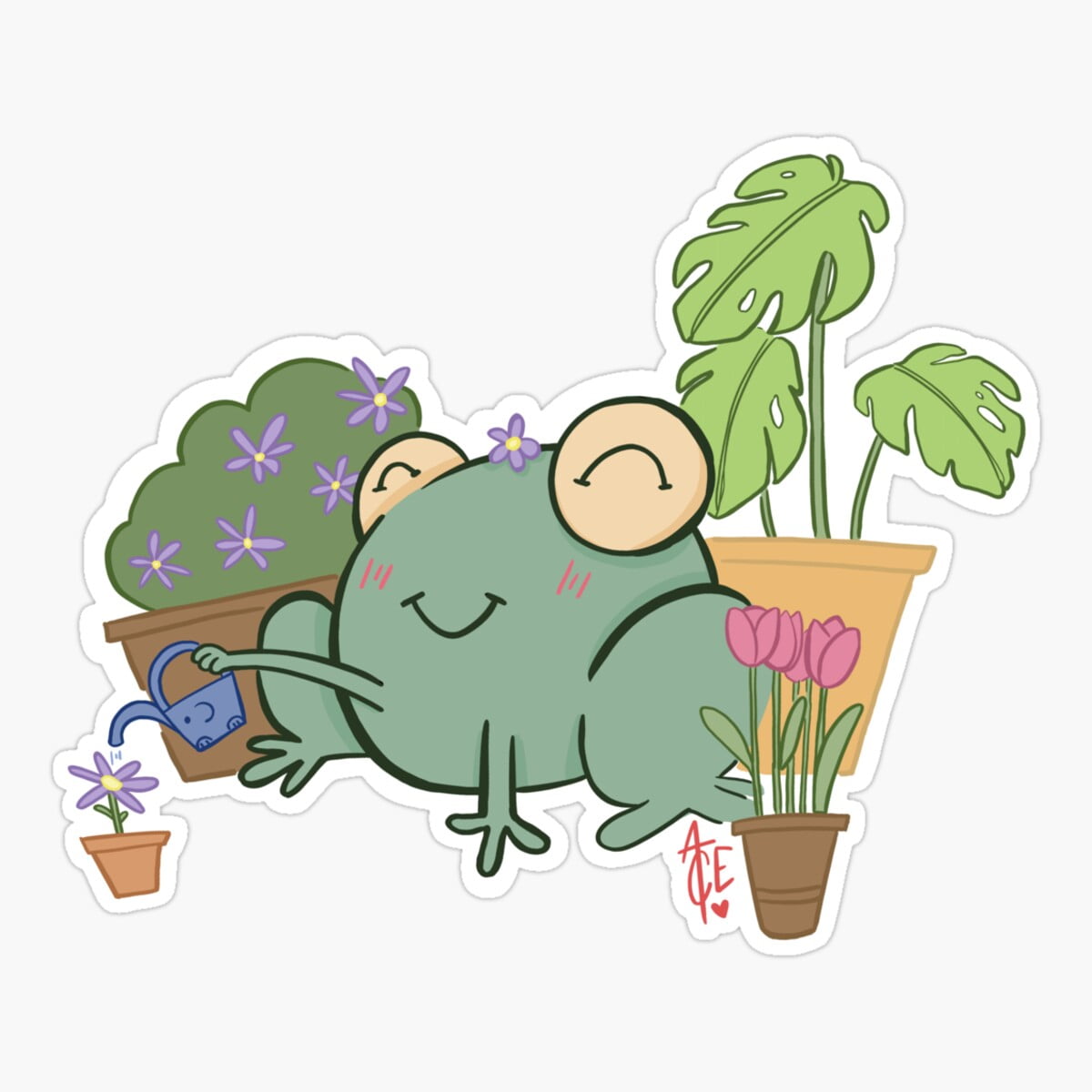 Onim Froggit The Robbit Be Gardeninig Sticker, Phone Decal Water Bottle ...