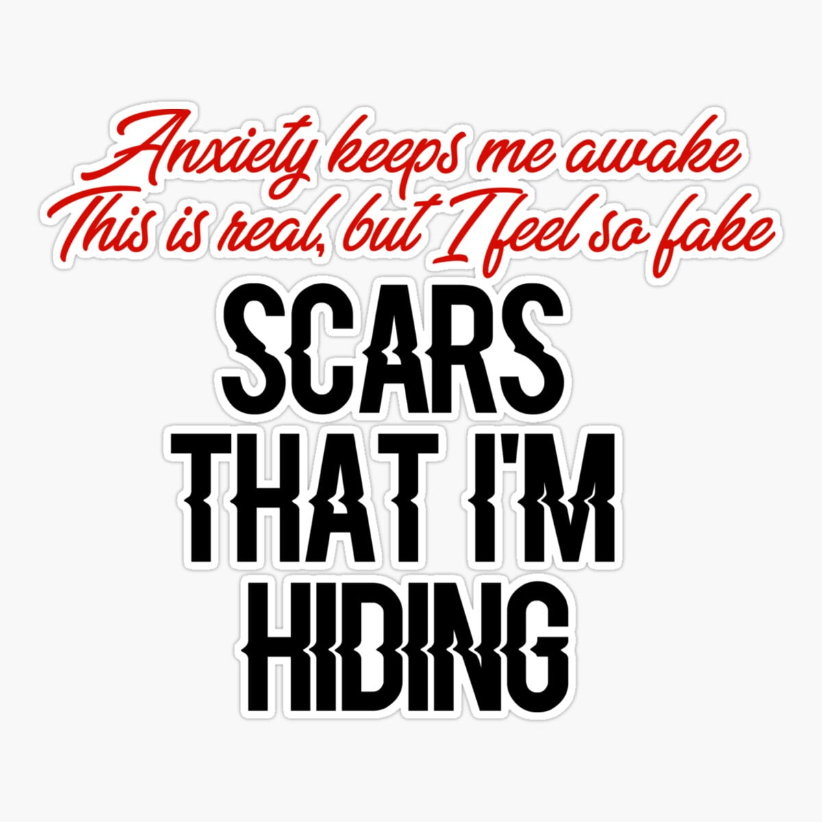 Onim From Ashes To New - Scars That I'M Hiding Sticker, Phone Decal ...