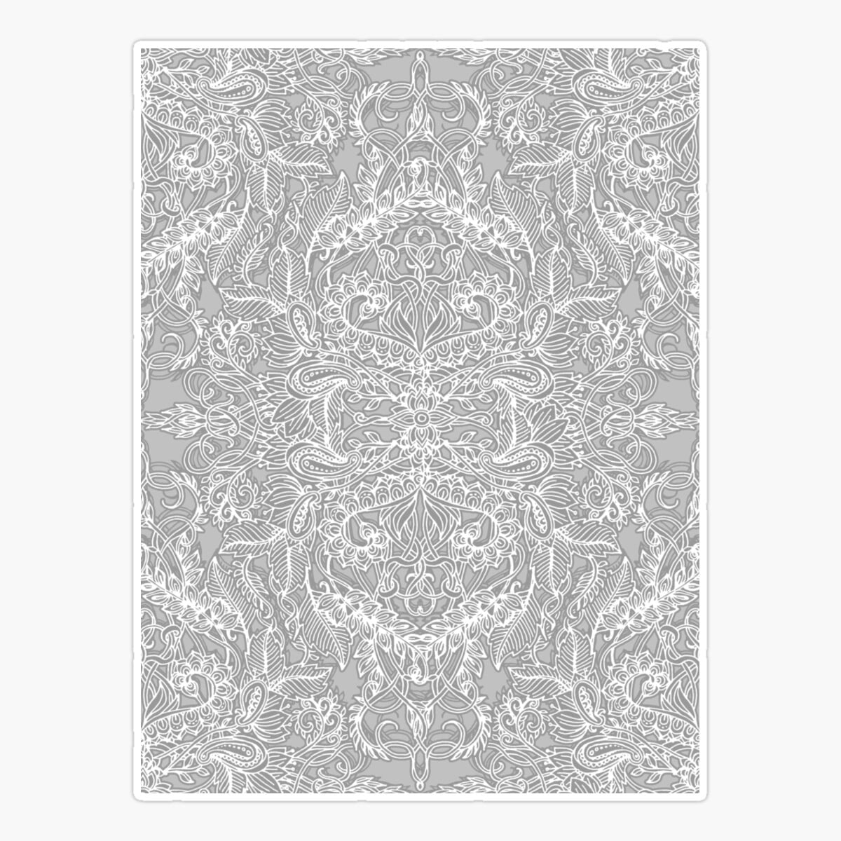 Onim Frost & Ash - An Art Nouveau Inspired Pattern Sticker, Phone Decal ...